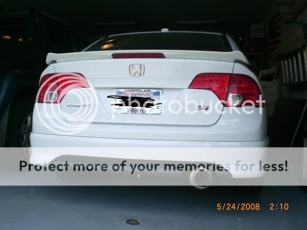 Greddy Ti-C on white FA5 w/ HFP rear lip | 8th Generation Honda Civic Forum