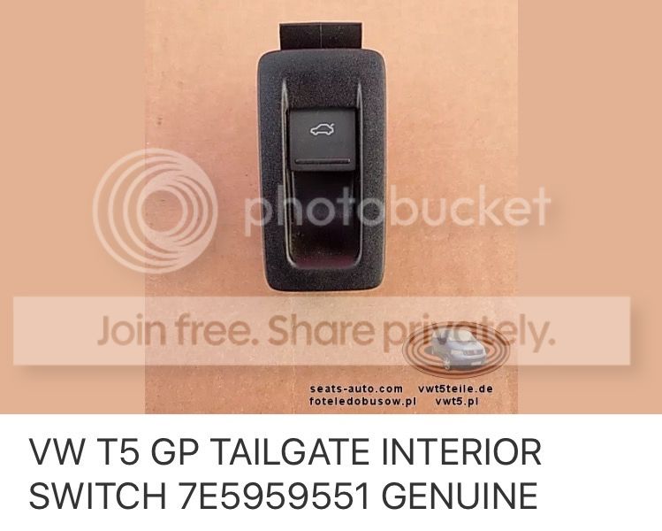 Tailgate Internal Release Switch | VW T4 Forum - VW T5 Forum